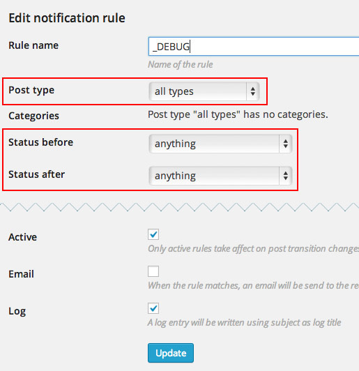 Rules — Post Status Notifier 15 Documentation